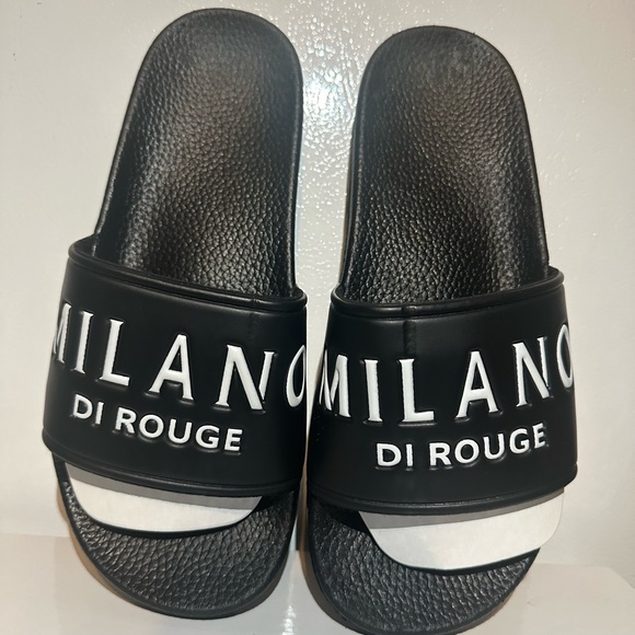 Milano Di Rouge | Shoes | Milano Di Rouge Black Slide Sandals | Poshmark